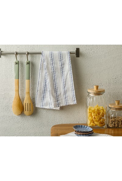 English Home Softy Stripe Pamuk Kurulama Bezi 40X60 cm Mavi English Home Softy Stripe Pamuk Kurulama Bezi 40X60 cm Mavi