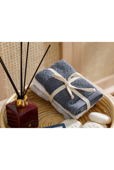 English Home Simple Fitilli 3'lü Havlu Seti 30X30 cm Ekru-A.gri-Antrasit English Home Simple Fitilli 3'lü Havlu Seti 30X30 cm Ekru-A.gri-Antrasit