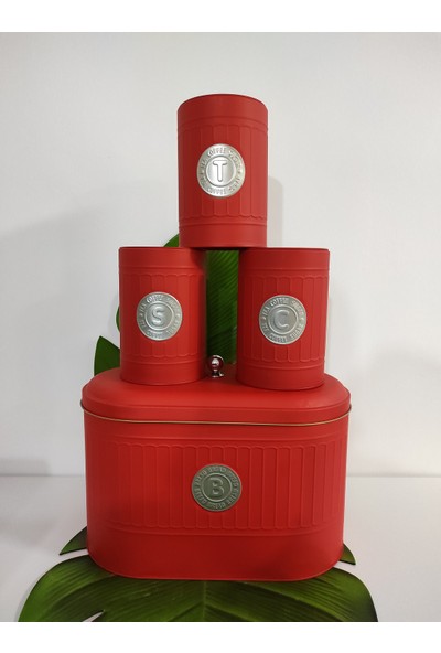 Morza Home Morzahome 4 Lu Set Ekmeklik&çay-Kahve-Şeker Kabı