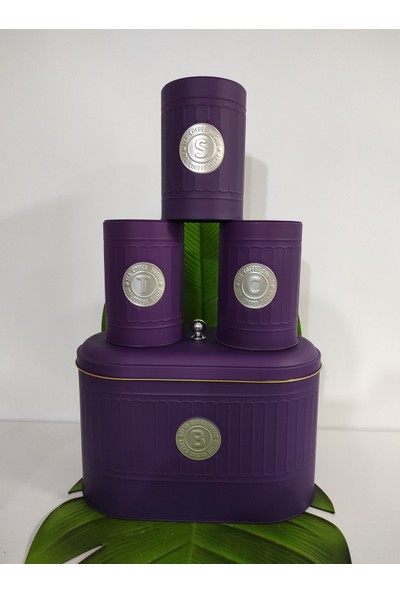 Morza Home Morzahome 4 Lu Set Ekmeklik&çay-Kahve-Şeker Kabı