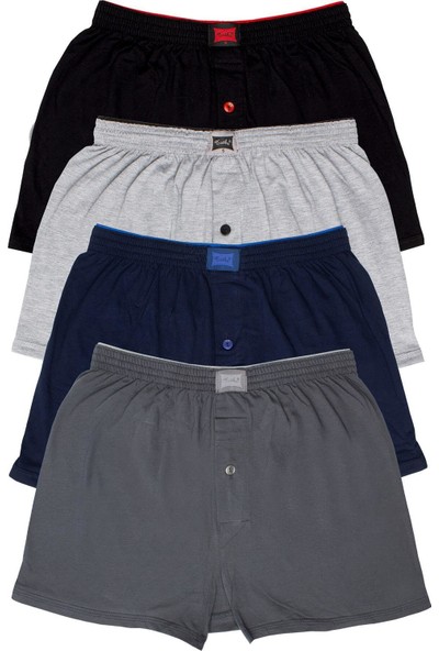 Tutku Erkek Penye Düz Boxer 4'lü Tutku Erkek Penye Düz Boxer 4'lü