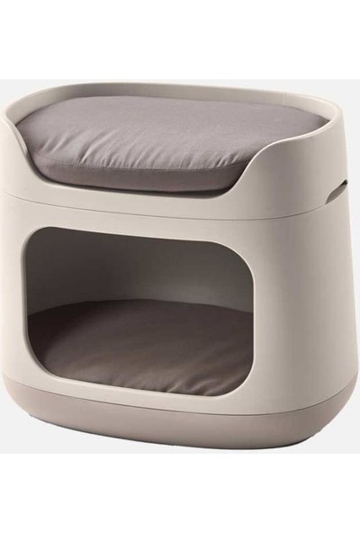 Nettekacmaz 2 Katlı Puflu Kedi Köpek Yatağı