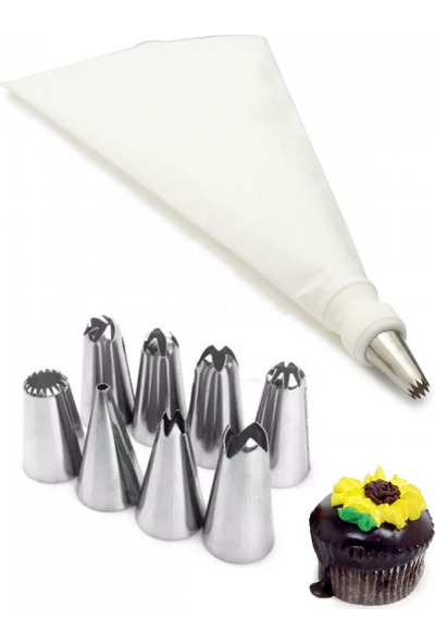 Tilbe Home 10 Parça Krema Torbası Seti Pasta Krema Sıkma Torbası Kek Süsleme Paslanmaz Çelik Uçlu Tilbe Home 10 Parça Krema Torbası Seti Pasta Krema Sıkma Torbası Kek Süsleme Paslanmaz Çelik Uçlu