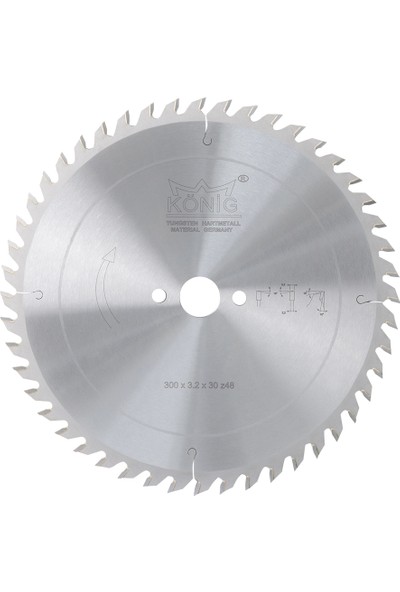Teknik Testere König 300X3.2X30 mm 48 Diş Ahşap ve Sunta Kesiminde Kullanılan E. U Doğrama ve Gönyeleme Testeresi Teknik Testere König 300X3.2X30 mm 48 Diş Ahşap ve Sunta Kesiminde Kullanılan E. U Doğrama ve Gönyeleme Testeresi