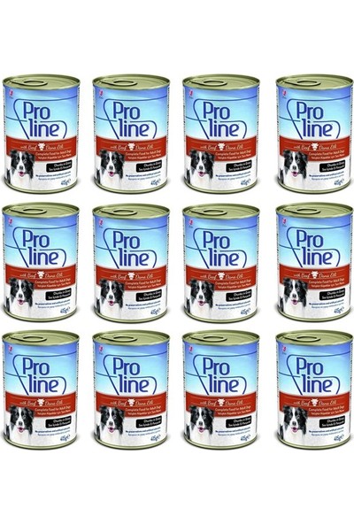 Pro Line Proline Dana Etli Konserve Köpek Maması 415 G x 12 Adet Pro Line Proline Dana Etli Konserve Köpek Maması 415 G x 12 Adet