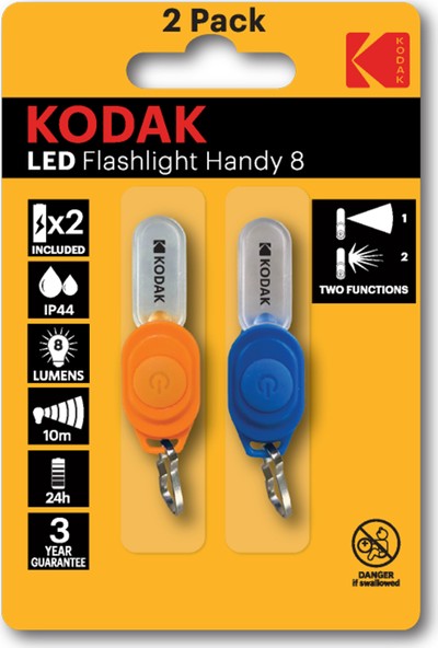 Kodak LED Flashlight Handy 8 Anahtar Feneri 2'li Paket Kodak LED Flashlight Handy 8 Anahtar Feneri 2'li Paket