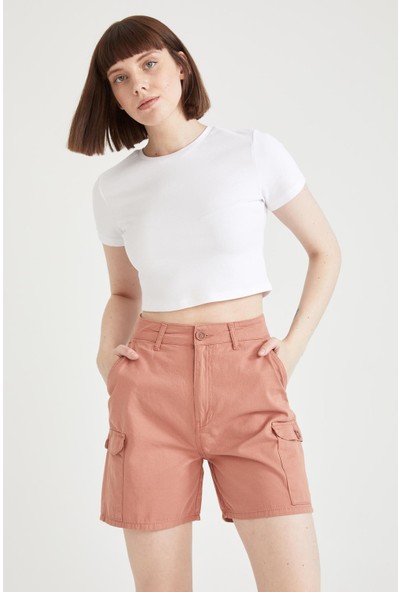 DeFacto Kargo Cepli Bermuda Şort