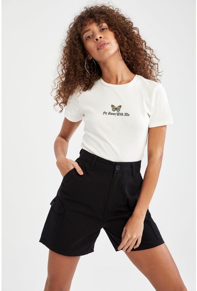 Defacto Kargo Cepli Bermuda Şort U4011AZ21SM