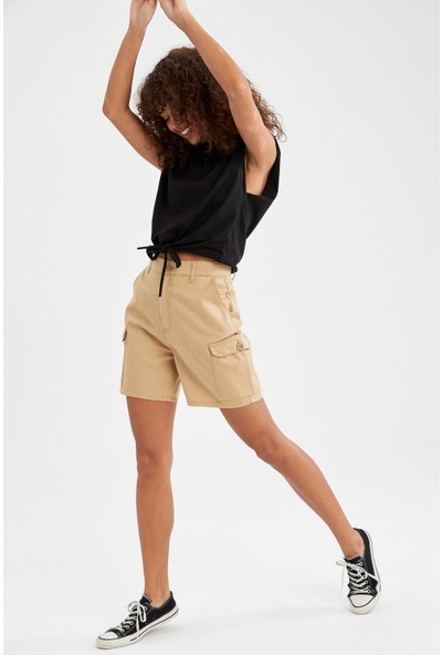 Defacto Kargo Cepli Bermuda Şort U4011AZ21SM
