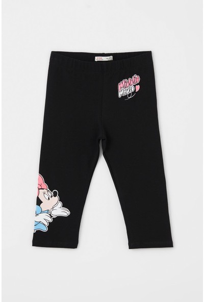 Defacto Kız Çocuk Minnie Mouse Lisanslı Kapri Boy Tayt T5472A621SP