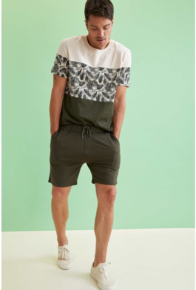 DeFacto Regular Fit Bağcıklı Basic Şort U2918AZ21SM