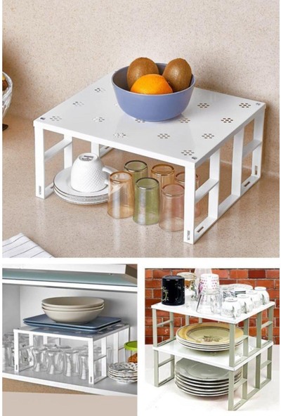 Züka Home Dolap Içi Düzenleyici Raf Metal Tabak Bardak Rafı Büyük Züka Home Dolap Içi Düzenleyici Raf Metal Tabak Bardak Rafı Büyük