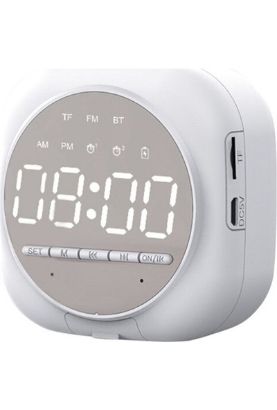 Dybox Bluetooth Hoparlör Fm Radyo Dijital Masa Saati Alarm Uyandırma SS-Q12 Dybox Bluetooth Hoparlör Fm Radyo Dijital Masa Saati Alarm Uyandırma SS-Q12