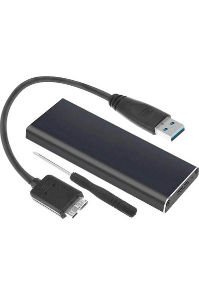 Wozlo M.2 NGFF To USB 3.0 SSD Sata HDD Harddisk Kutusu - Aliminyum Siyah Wozlo M.2 NGFF To USB 3.0 SSD Sata HDD Harddisk Kutusu - Aliminyum Siyah