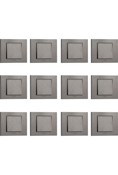 Ovivo Grano Antrasit Anahtar Çerçeveli 12 ADET Ovivo Grano Antrasit Anahtar Çerçeveli 12 ADET