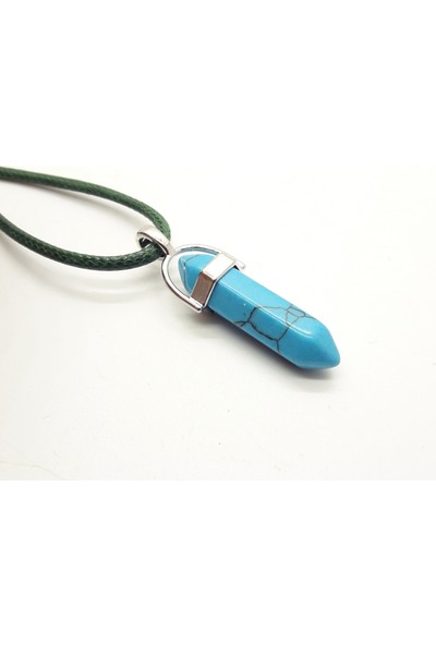 Kehribar Atölyesi Firuze Doğaltaş Pandül Kolye Kehribar Atölyesi Firuze Doğaltaş Pandül Kolye