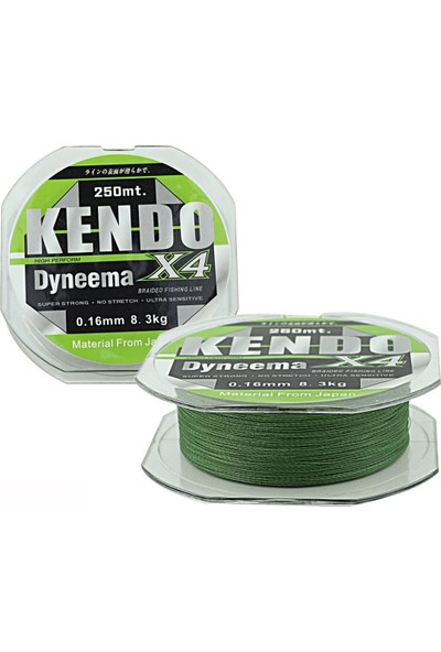 Kendo Dynema 4 Örgü 120MT (Green) 0,06 mm Kendo Dynema 4 Örgü 120MT (Green) 0,06 mm