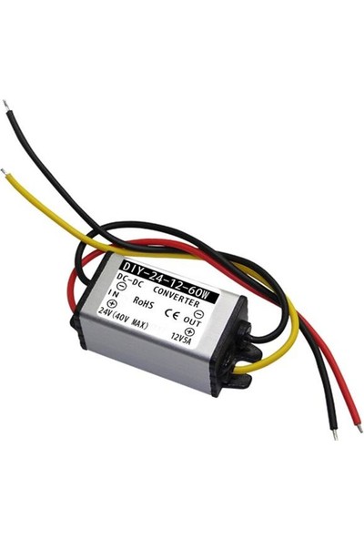 Profisher Araç Step Down Voltaj Regülatörü 24-36V Dan 12V 5A60W Su Geçirmez Profisher Araç Step Down Voltaj Regülatörü 24-36V Dan 12V 5A60W Su Geçirmez