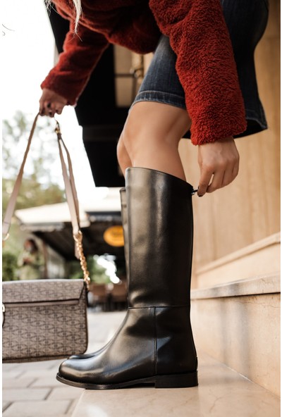 Bing Siyah Cilt Kadın Çizme