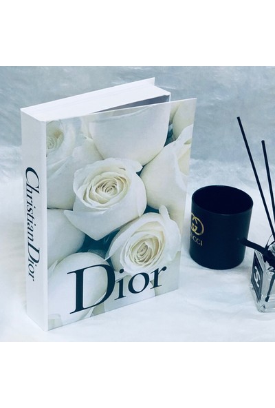 Lovely Book & Book Dıor 2020 Model Beyaz Gül Figürlü Açılabilir Dekoratif Kitap Kutusu Lovely Book & Book Dıor 2020 Model Beyaz Gül Figürlü Açılabilir Dekoratif Kitap Kutusu