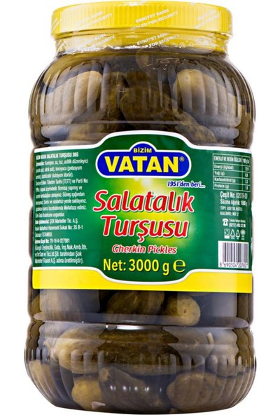 Bizim Vatan Salatalık Turşusu 3 kg Bizim Vatan Salatalık Turşusu 3 kg
