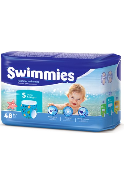 Swimmies 7 - 13 kg S Beden 48'li Mayo Bez Swimmies 7 - 13 kg S Beden 48'li Mayo Bez
