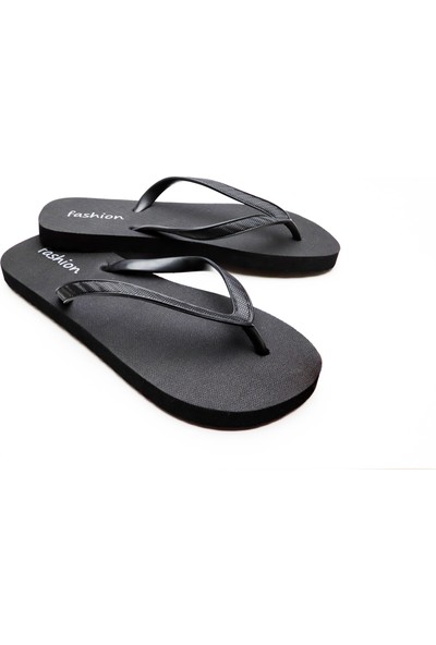 Bermody Kadın Rahat Parmak Arası Siyah Plaj Terliği Flipflop Bermody Kadın Rahat Parmak Arası Siyah Plaj Terliği Flipflop