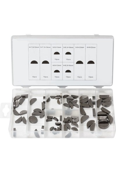 Worldforce Kama Seti Karbon Çelik Woodruff Seti 80 Parça