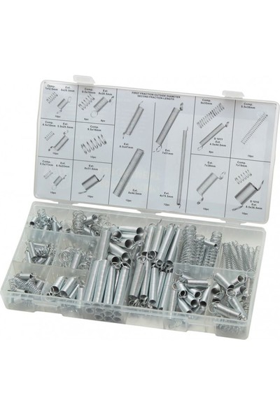 Worldforce 200 Parça Çekme ve Sıkıştırma Yay Seti Paslanmaz