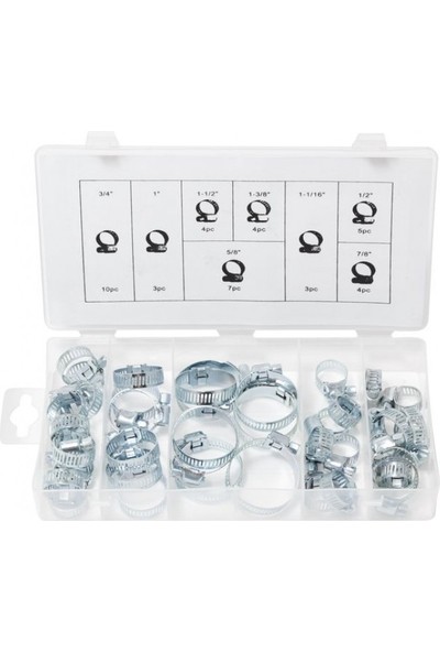 Worldforce 40 Parça Hortum Kelepçe Seti Paslanmaz Kelepçe