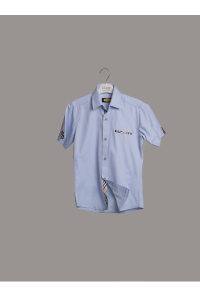 Tiga Kids Burberry Şeritli Erkek Çocuk Gömlek