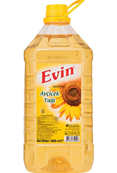 Evin Ayçiçek Yağı Pet 5 Lt Evin Ayçiçek Yağı Pet 5 Lt