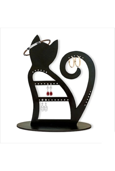 Lordreklam Kedi Şeklinde Dekoratif Küpe Standı Lordreklam Kedi Şeklinde Dekoratif Küpe Standı
