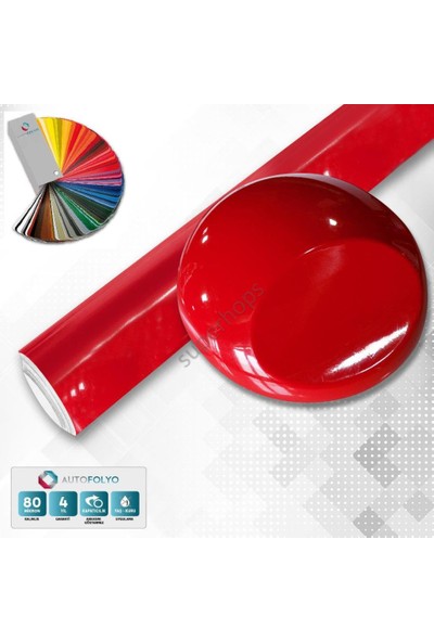 Autofolyo Parlak Kırmızı Folyo 61 Cm-3 Metre Autofolyo Parlak Kırmızı Folyo 61 Cm-3 Metre