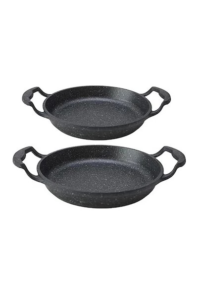 Elit Mutfak Alüminyum Döküm Sahan Tava Set 2'li 20/22 cm Elit Mutfak Alüminyum Döküm Sahan Tava Set 2'li 20/22 cm