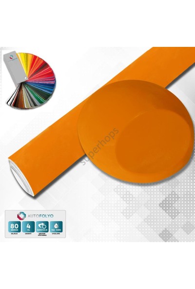 Autofolyo Mat Turuncu Folyo 61 Cm-1 Metre Autofolyo Mat Turuncu Folyo 61 Cm-1 Metre