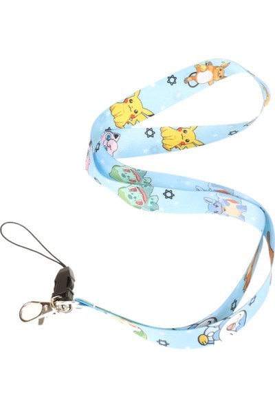 Attach Pokemon Karekterleri Boyun Askı İpi Mavi