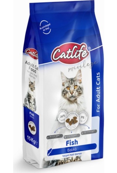 Catlife Balıklı Yetişkin Kedi Maması 15KG Catlife Balıklı Yetişkin Kedi Maması 15KG