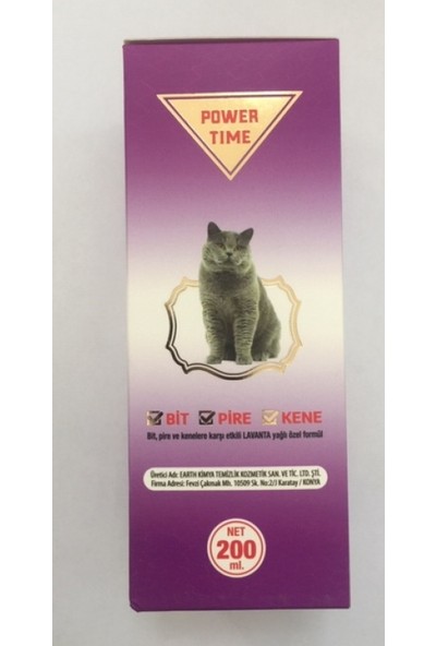 Power Time Kediler Için Pire, Kene, Bit Şampuanı