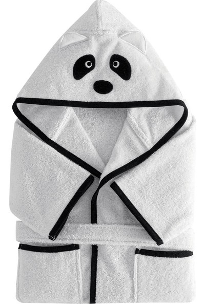 Yataş Bedding Pans Kapüşonlu Bornoz Pamuk Bornoz Renk :siyah ve Beyaz 450 Gr/m² (1-2 Yaş)