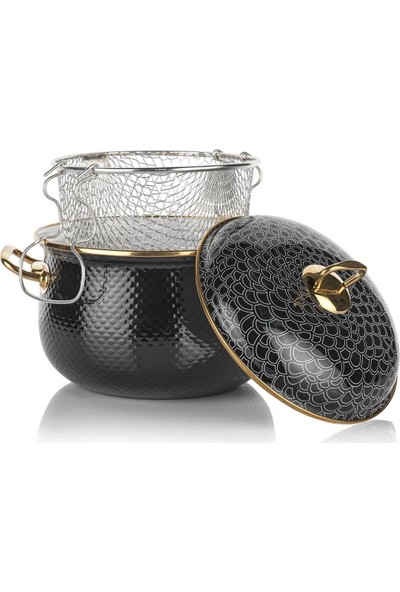 Schafer Glaze Kızartma Tenceresi-20 Cm-3 Prç.-Sıy