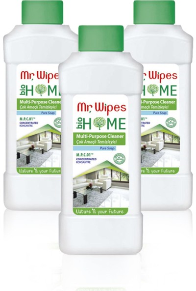 Farmasi Mr. Wipes Konsantre Çok Amaçlı Temizleyici Pure SOAP-500 ml x 3'lü Set Farmasi Mr. Wipes Konsantre Çok Amaçlı Temizleyici Pure SOAP-500 ml x 3'lü Set