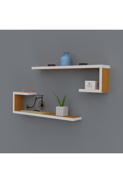 Larose duvar rafı azura 015x2 okm süs kitaplık