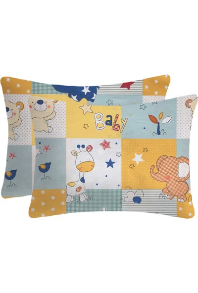 Lief Home %100 Pamuklu Fermuarlı Bebek Yastık Kılıfı | 35X45 ( 2 Adet )