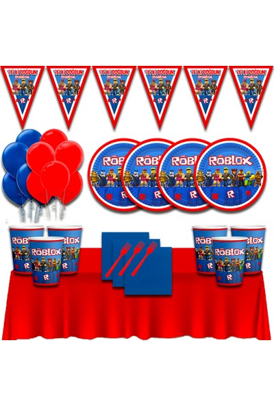 Roblox 24 Kişilik Doğum Günü Parti Süsleri Malzemeleri Seti Roblox 24 Kişilik Doğum Günü Parti Süsleri Malzemeleri Seti