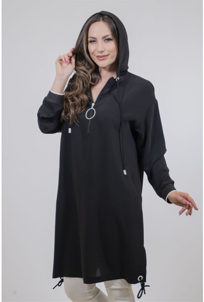 Armine Kadın Siyah Trend Tunik 21 409