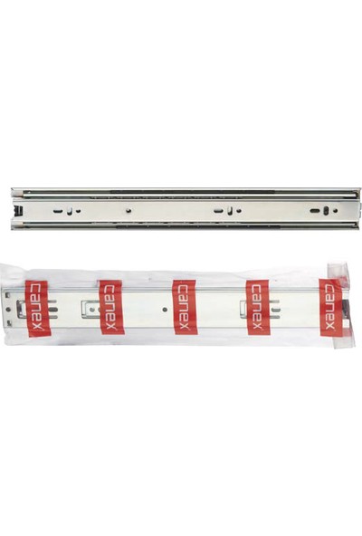 Canex Teleskopik Bilyalı Ray Geniş 43 mm Frenli 43 mm x 35 cm Canex Teleskopik Bilyalı Ray Geniş 43 mm Frenli 43 mm x 35 cm