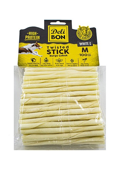 Delibon Deri Burgu Çubuk Orta Boy 100 Lü Paket Beyaz Delibon Deri Burgu Çubuk Orta Boy 100 Lü Paket Beyaz
