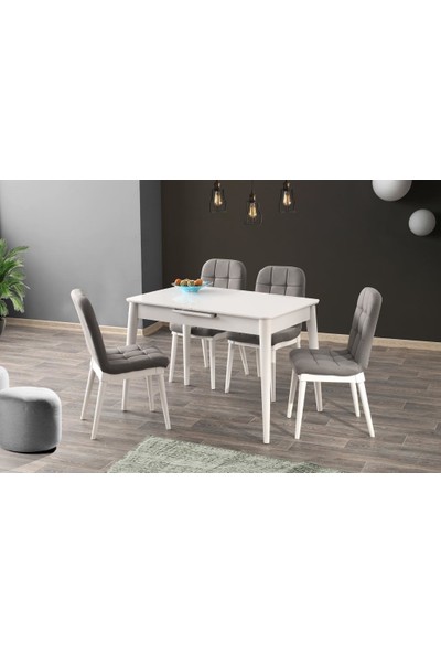 Sivasgözde Açılır Mdf Mutfak Masa Sandalye Takımı 70X110CM