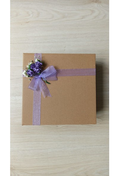 Boxboxpense Kraft Boş Hediye Kutusu 20 x 20 x 10 cm